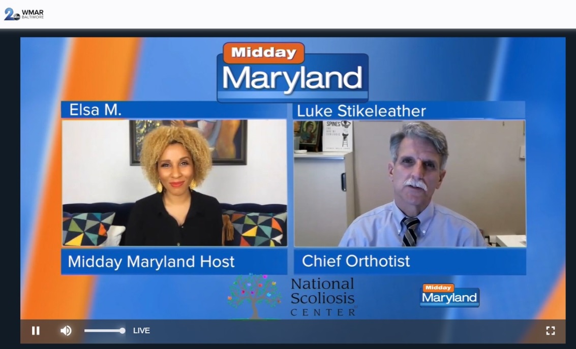 Luke Appears on Midday Maryland during Scoliosis Awareness Month ...